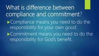 Are you Driven by compliance or committment? | PPTX