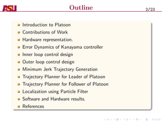 Platoon Control of Nonholonomic Robots using Quintic Bezier Splines | PDF | Radio Control ...