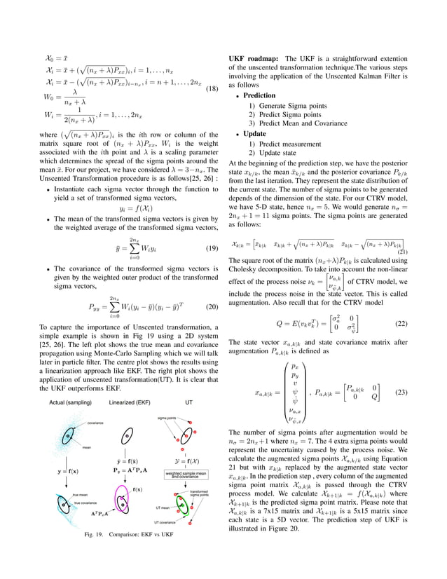 Tracking Pedestrians Using Extended And Unscented Kalman Filters In A Sensor Fusion Framework Pdf