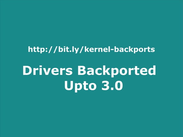 Automated Backporting of Linux Drivers | PPT