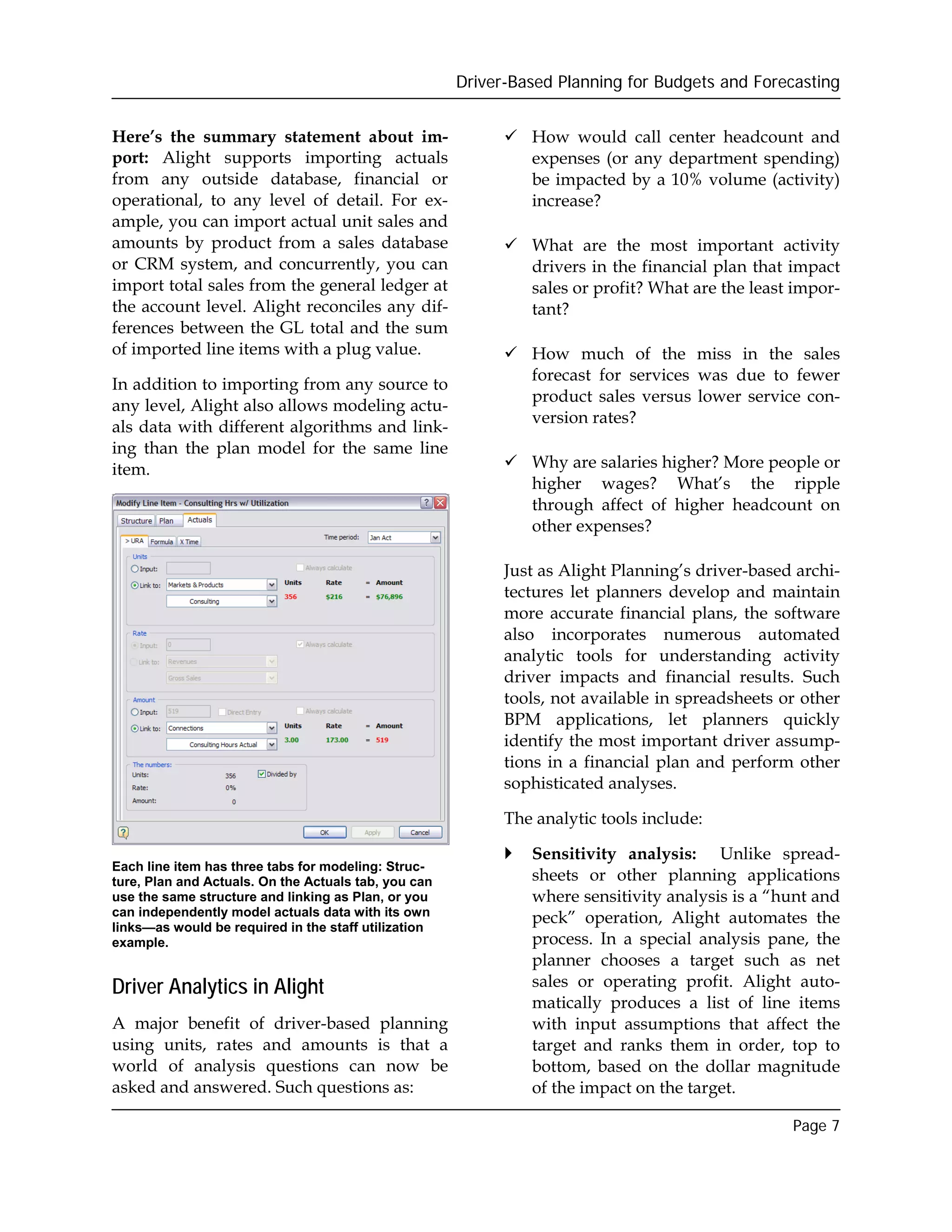 Driver Based Planning | PDF