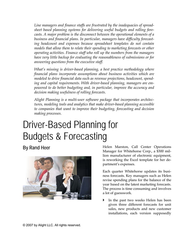 Driver Based Planning | PDF
