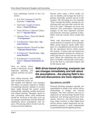 Driver Based Planning | PDF