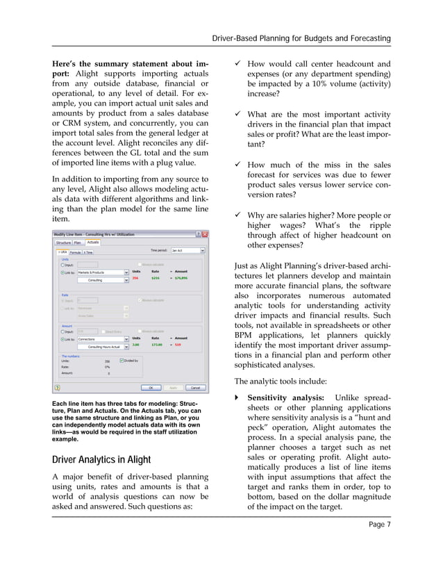 Driver Based Planning | PDF