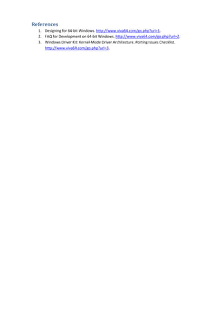 Driver Development for Windows 64-bit | PDF