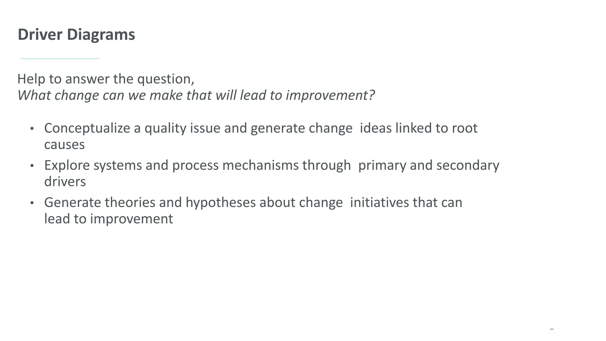The Driver Diagrams for Quality Improvement | PPTX