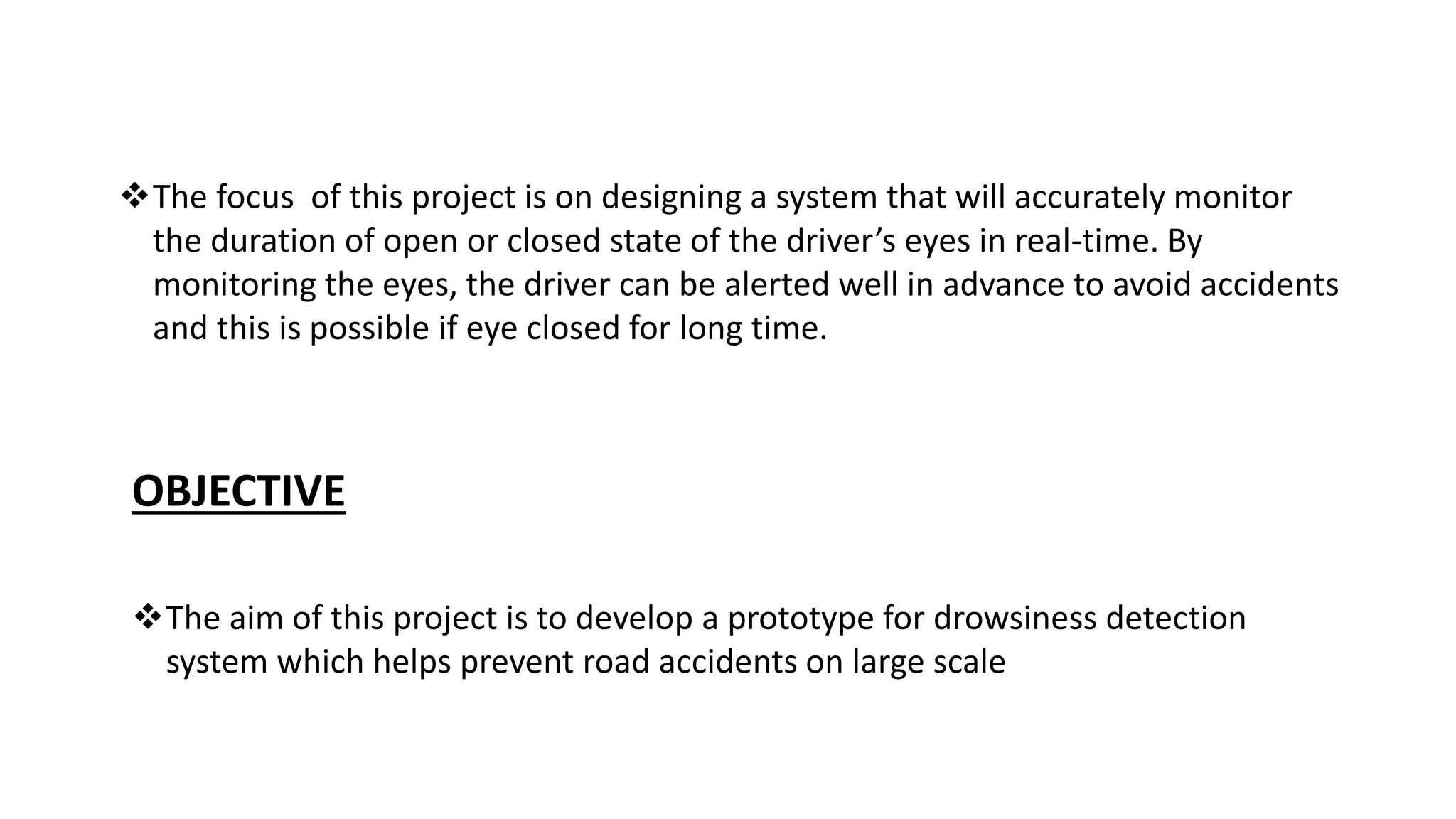Driver drowsinees detection and alert.pptx slide | PPTX