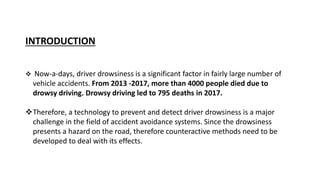 Driver drowsinees detection and alert.pptx slide | PPTX