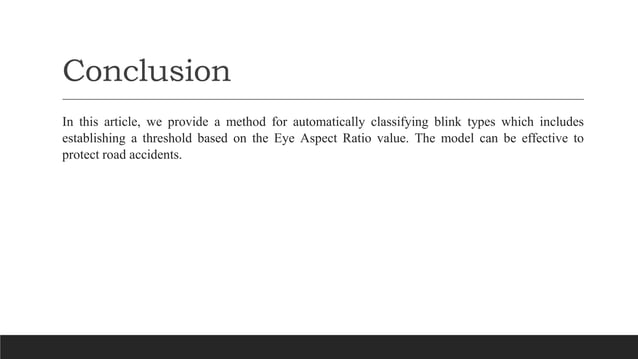 Driver Drowsiness Detection System using machine learning ppt. | PPTX ...