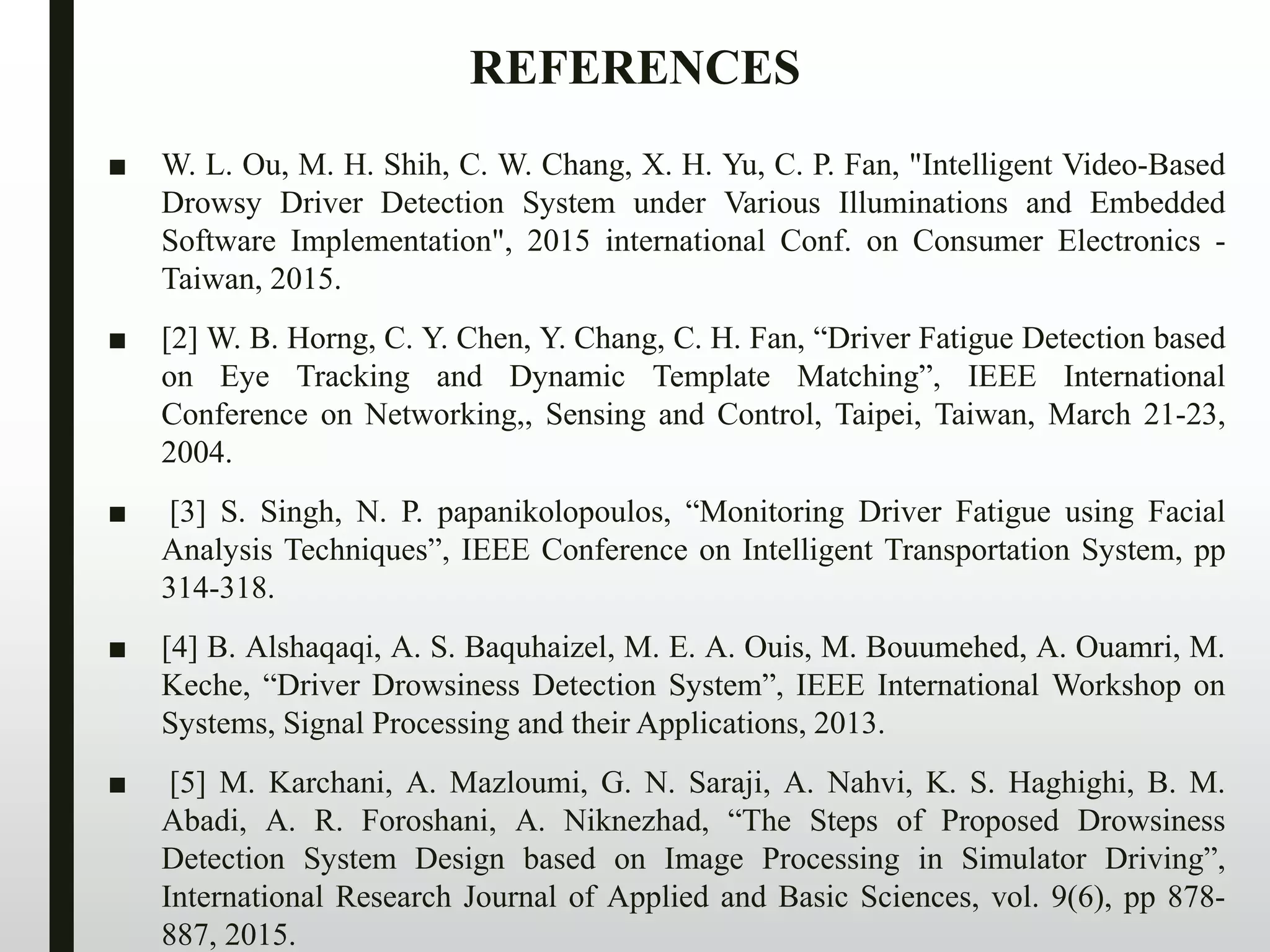 Driver drowsiness monitoring system using visual behavior and Machine Learning. | PPTX