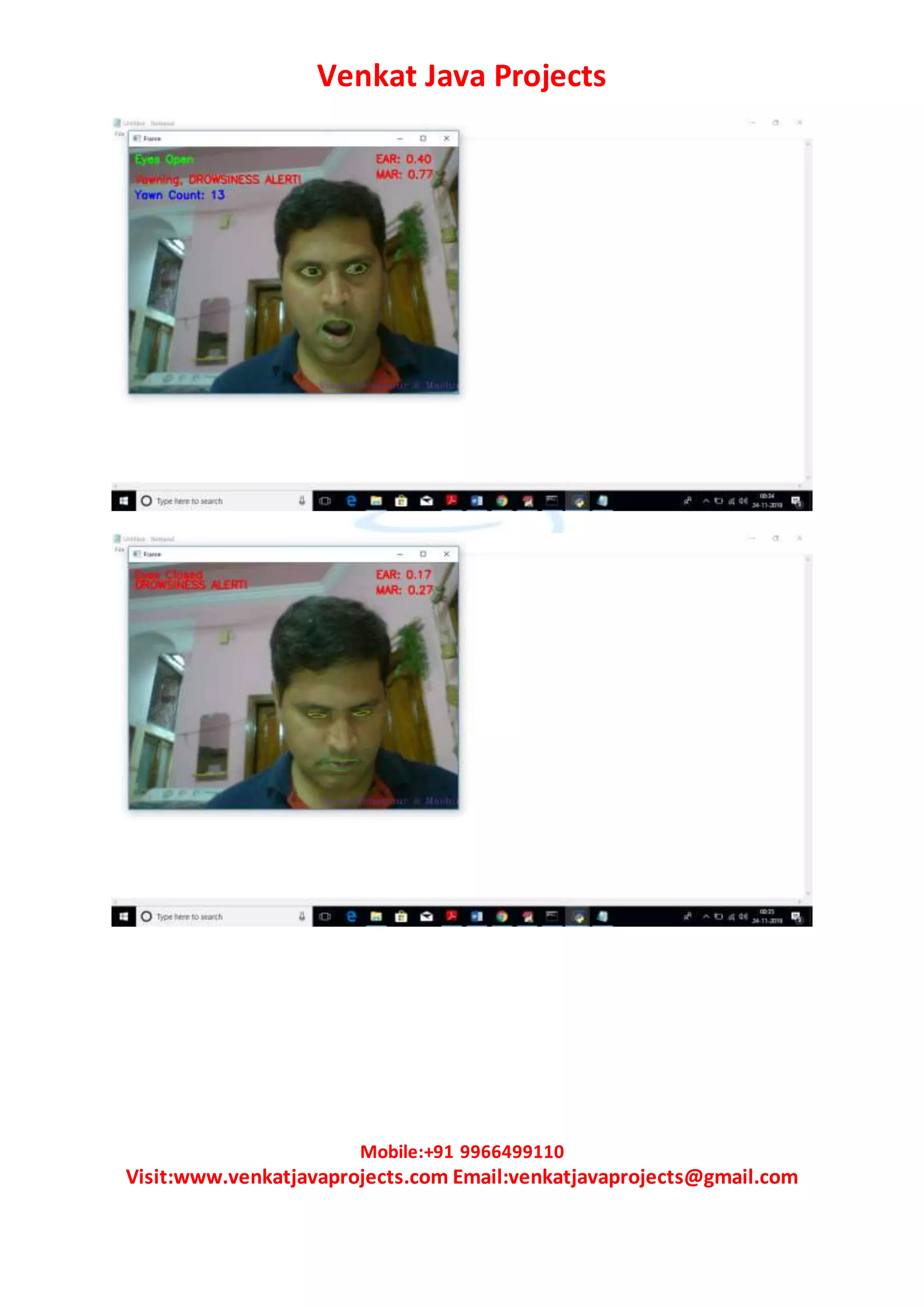 Driver drowsiness monitoring system using visual behaviour and machine learning | DOCX