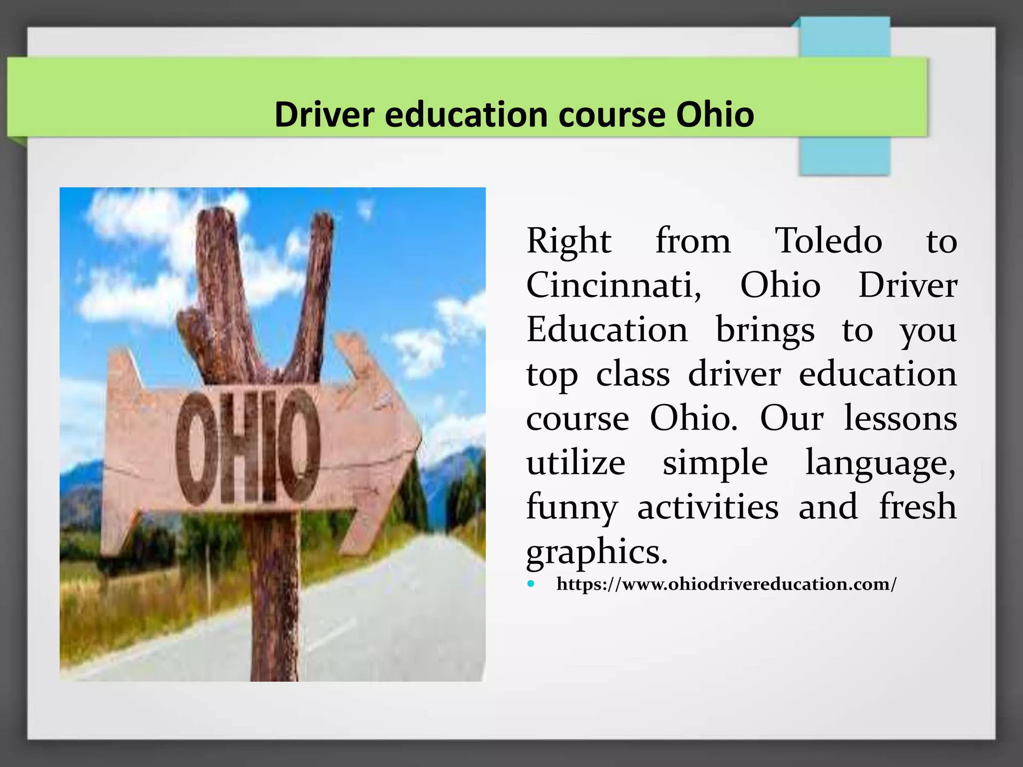 Driver education course Ohio | PPT