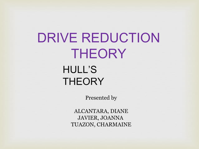 Drive reduction theory rep. | PPS | Science
