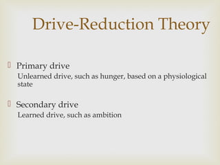 Drive reduction theory rep. | PPS
