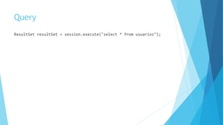 Workshop desarrollo Cassandra con el driver Java | PPT