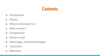 Driverless car | PPT