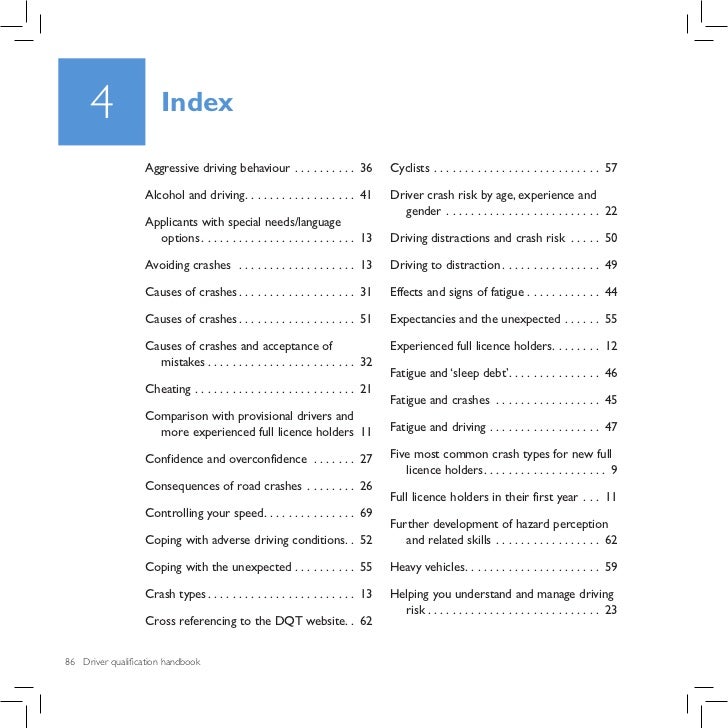 Driver qualification handbook