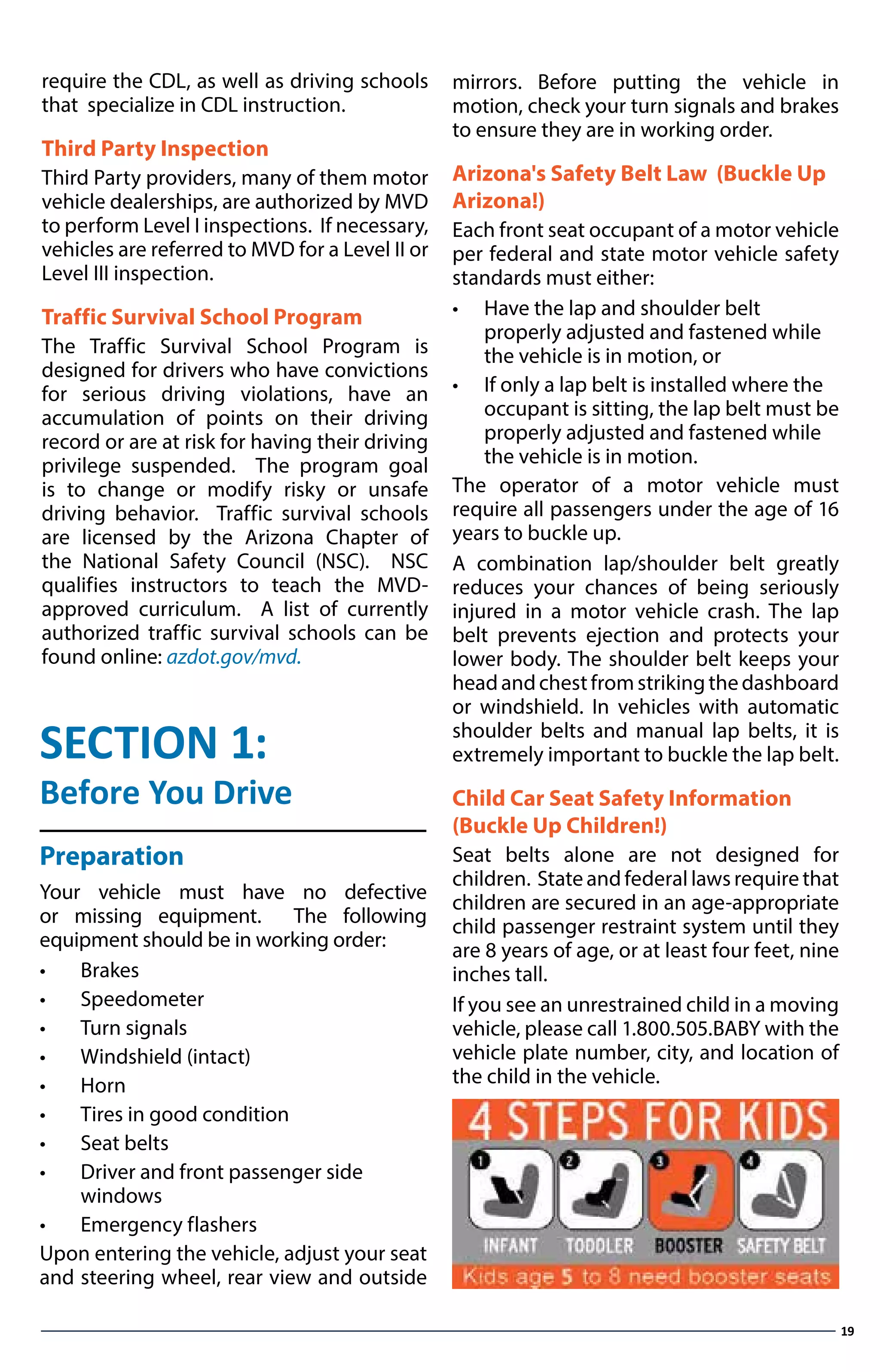 Arizona Driver License Manual | PDF