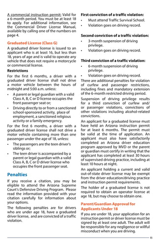 Arizona Driver License Manual | PDF
