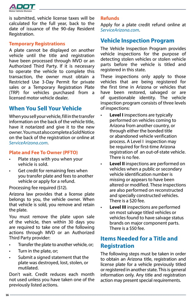 Arizona Driver License Manual | PDF | Auto Type | Automotive