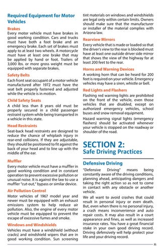 Arizona Driver License Manual | PDF