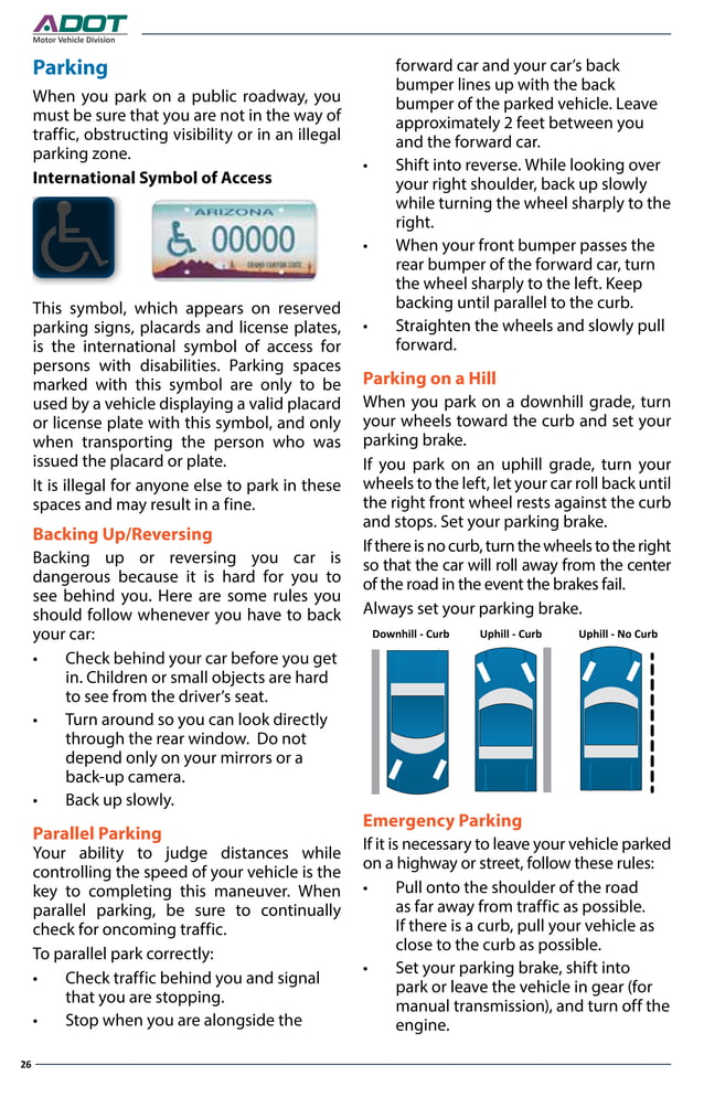 Arizona Driver License Manual | PDF | Auto Type | Automotive