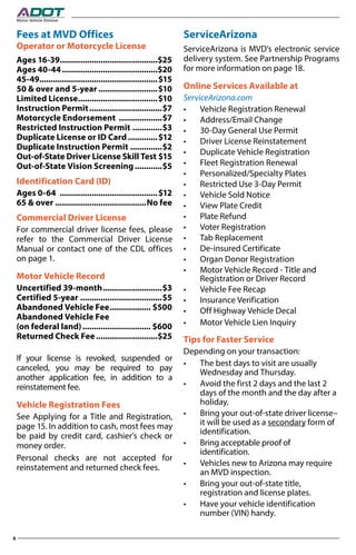 Arizona Driver License Manual | PDF