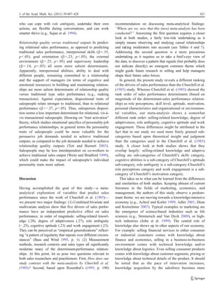 Key drivers of sales performance | Professional Capital | PDF