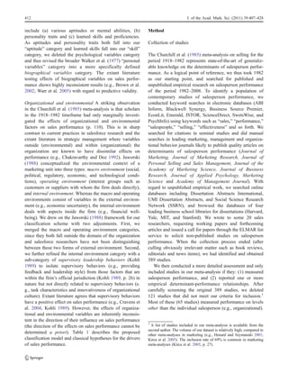 Key drivers of sales performance | Professional Capital | PDF