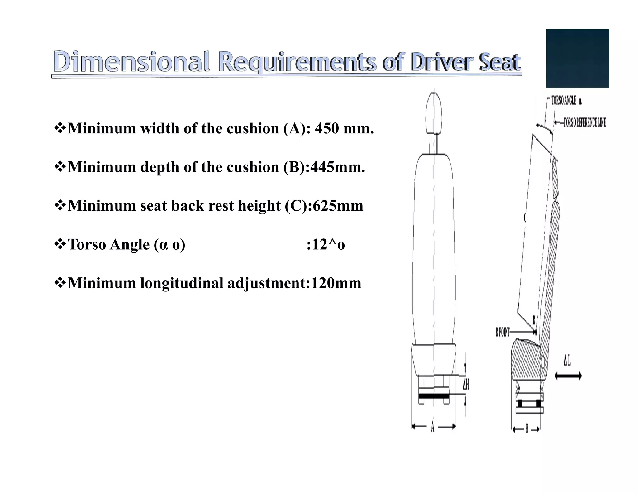 Driver seat regulations | PDF