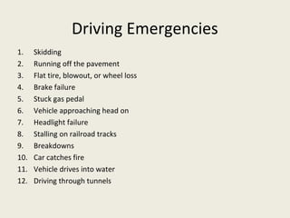 Driver's Ed for ESL | PPT