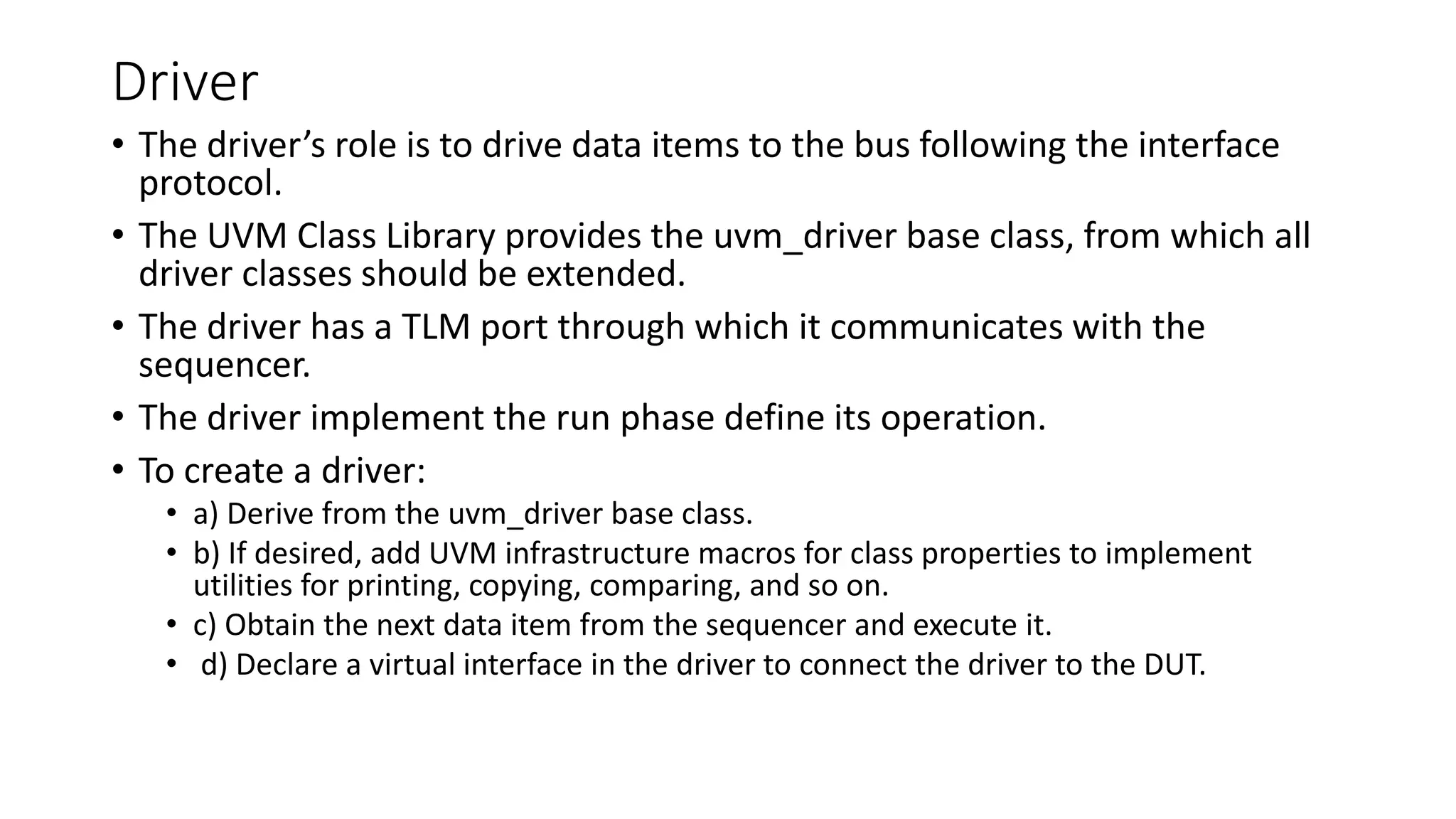 UVM Driver sequencer handshaking | PPTX