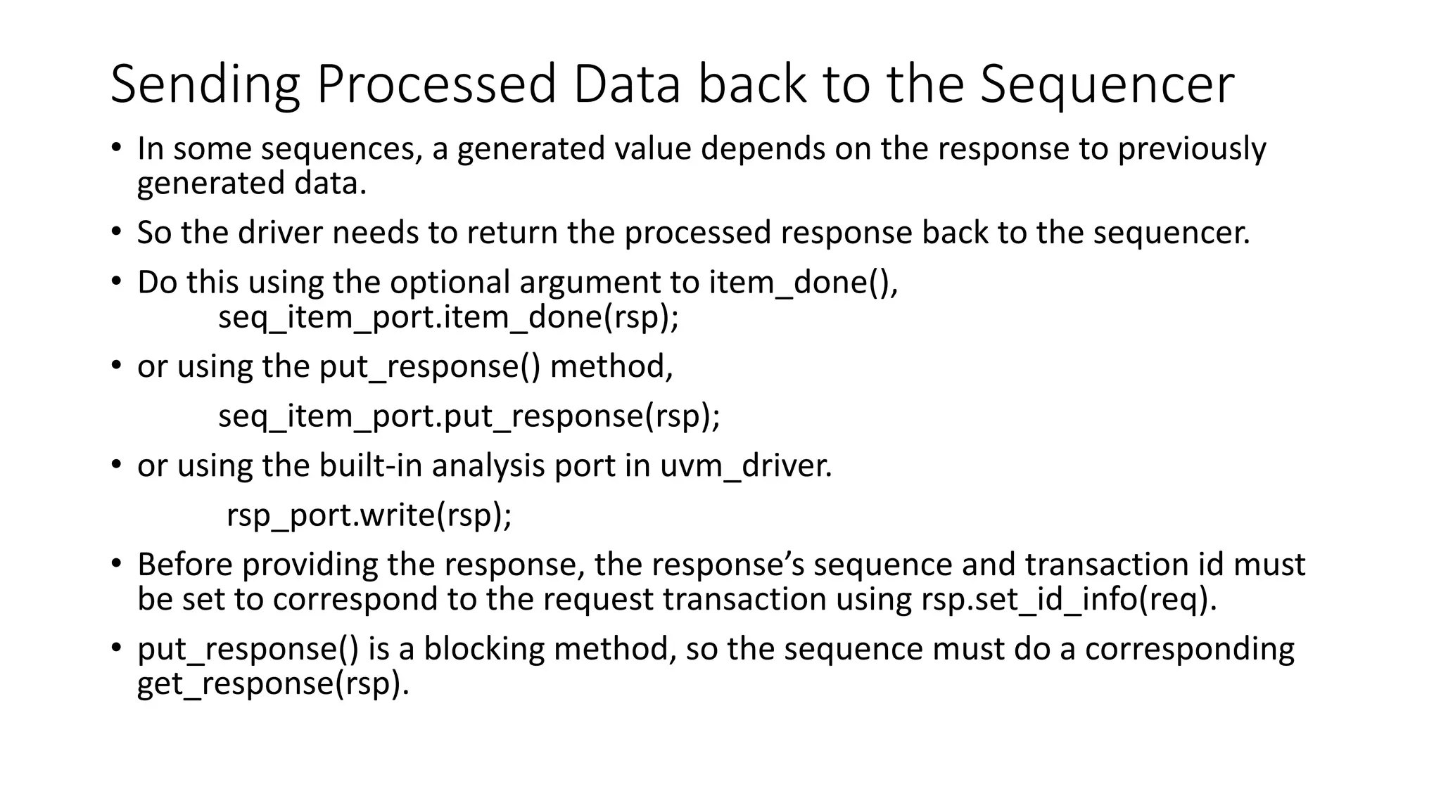 UVM Driver sequencer handshaking | PPTX