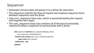 UVM Driver sequencer handshaking | PPTX