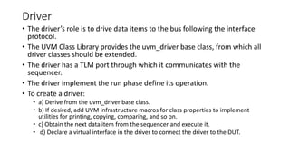 UVM Driver sequencer handshaking | PPTX