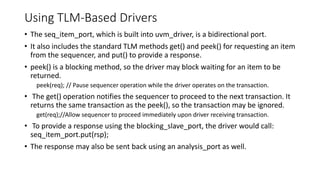 UVM Driver sequencer handshaking | PPTX
