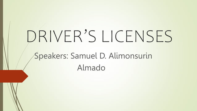 DRIVER’S LICENSES.pptx | Free Download