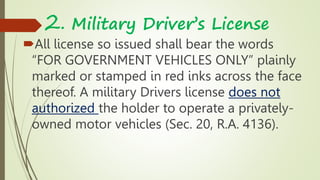 DRIVER’S LICENSES.pptx