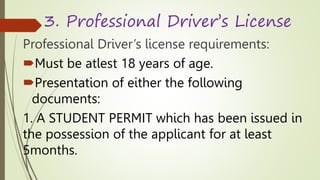 DRIVER’S LICENSES.pptx
