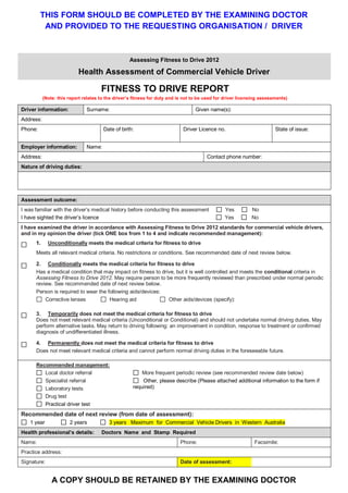 Drivers Medical | PDF