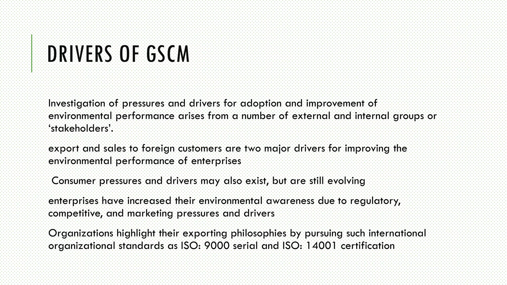 Drivers of green supply chain management | PDF