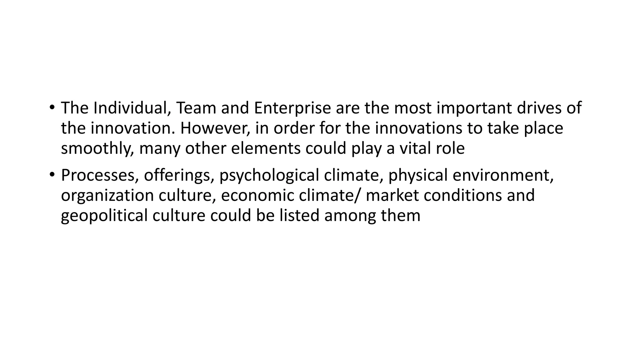 Drivers of innovation | PPTX