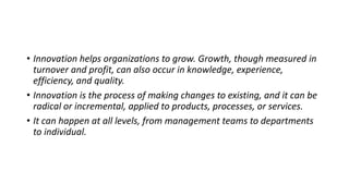 Drivers of innovation | PPTX