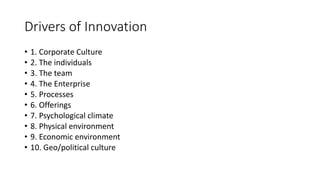 Drivers of innovation | PPTX