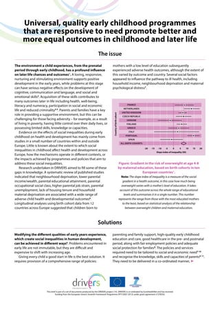 Universal, quality early childhood programmes that are responsive to ...