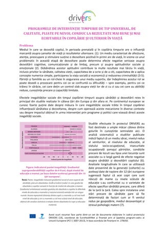 Programele de intervenţie timpurie de tip universal, de calitate ...