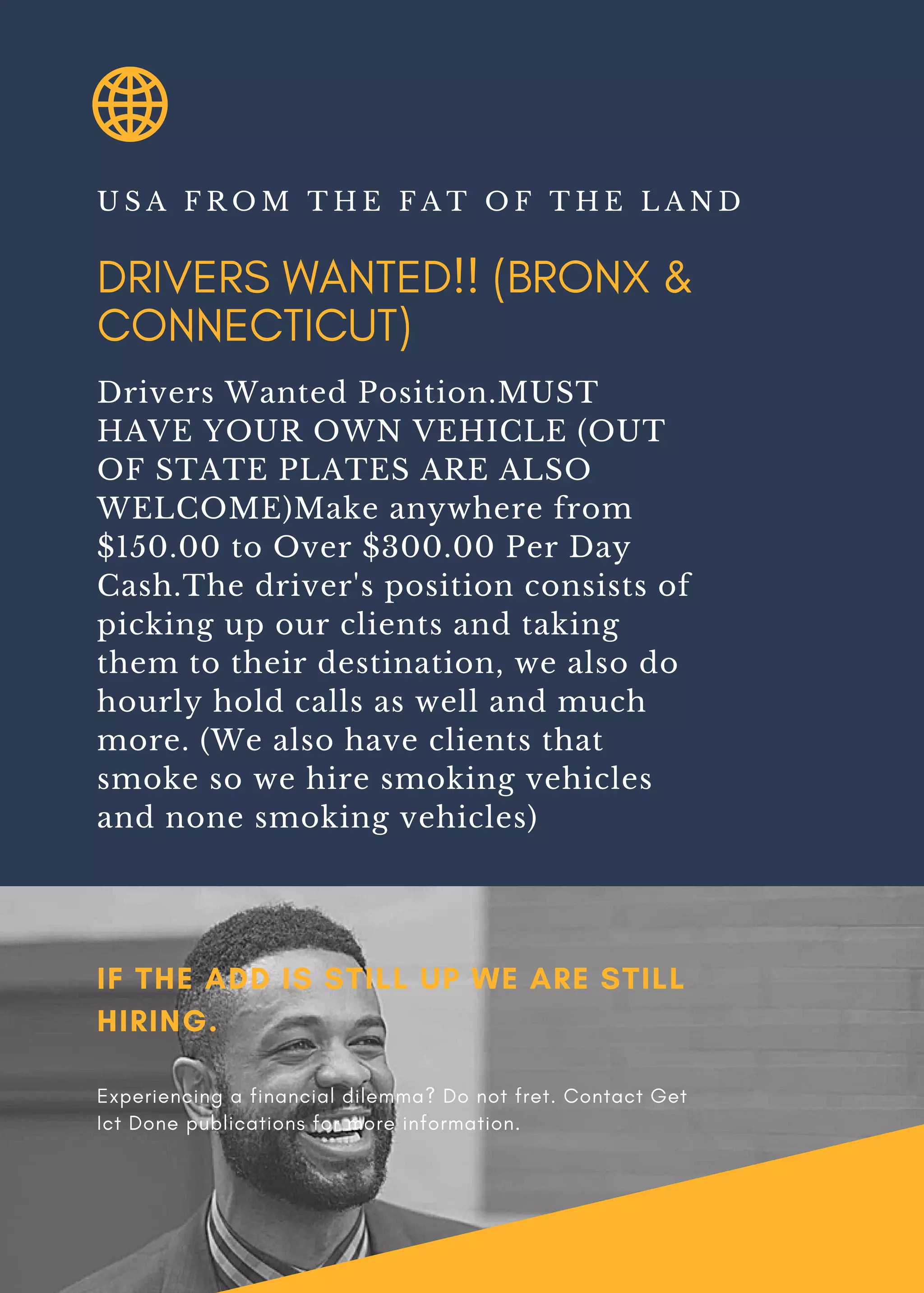 Drivers wanted!! (bronx & connecticut) | PDF