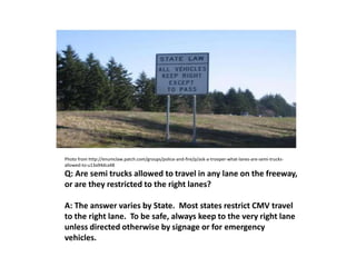 Unsafe Driving - CSA Basic Training | PPT