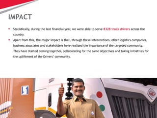 Mahindra Logistics - Driver's Welfare Programme | PPTX