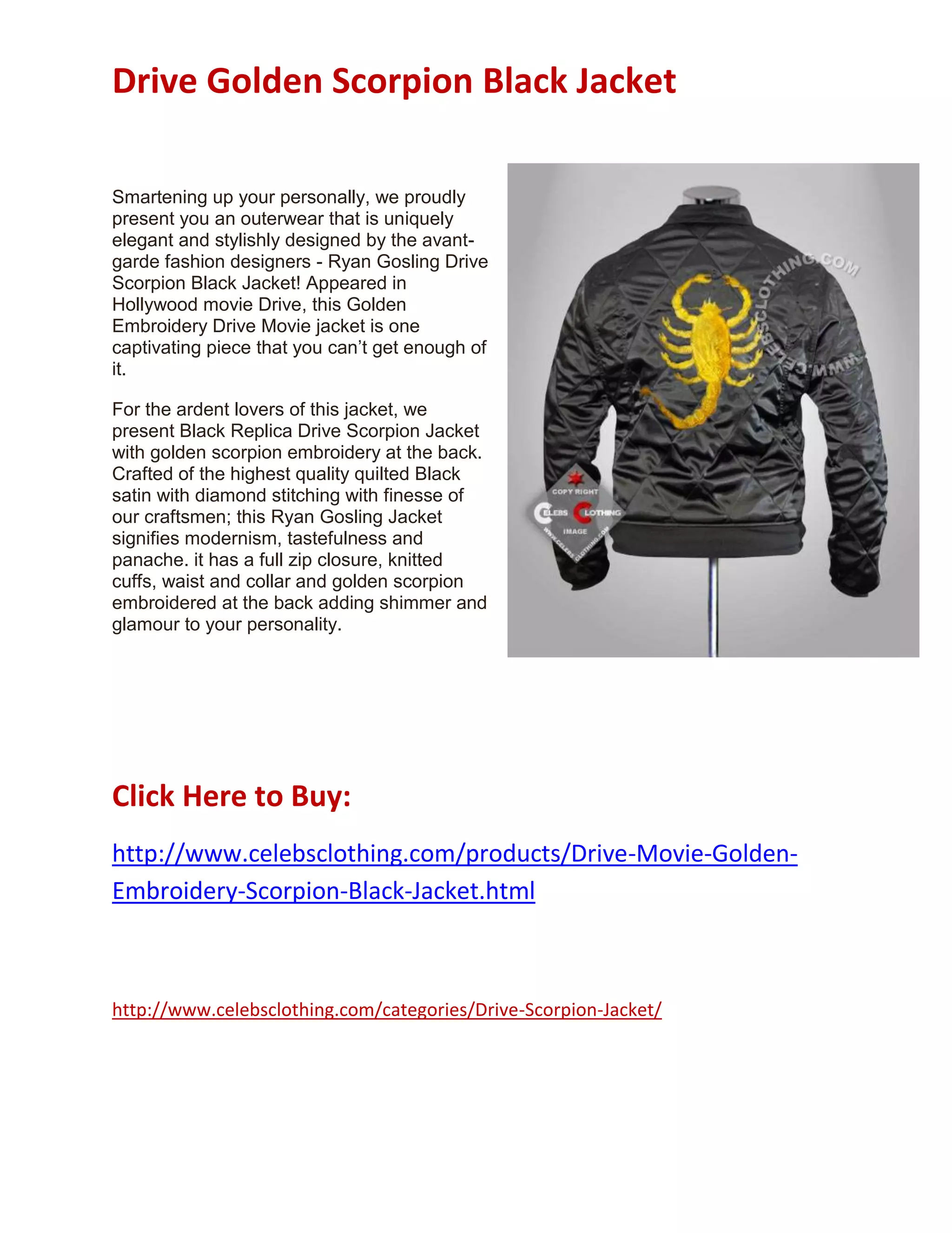 Drive scorpion jackets | DOCX